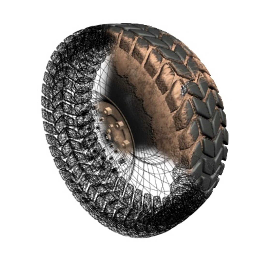 Muddy Wheel Humvee 3d Model