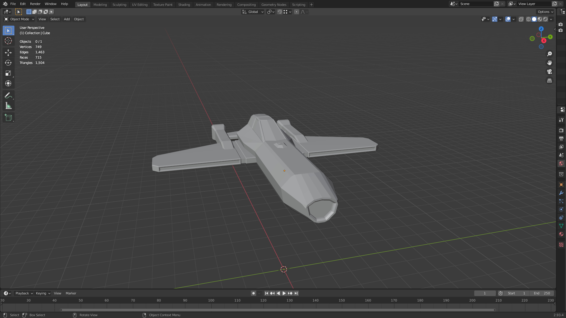 Sci-Fi Low Poly Spaceship model - TurboSquid 1840527