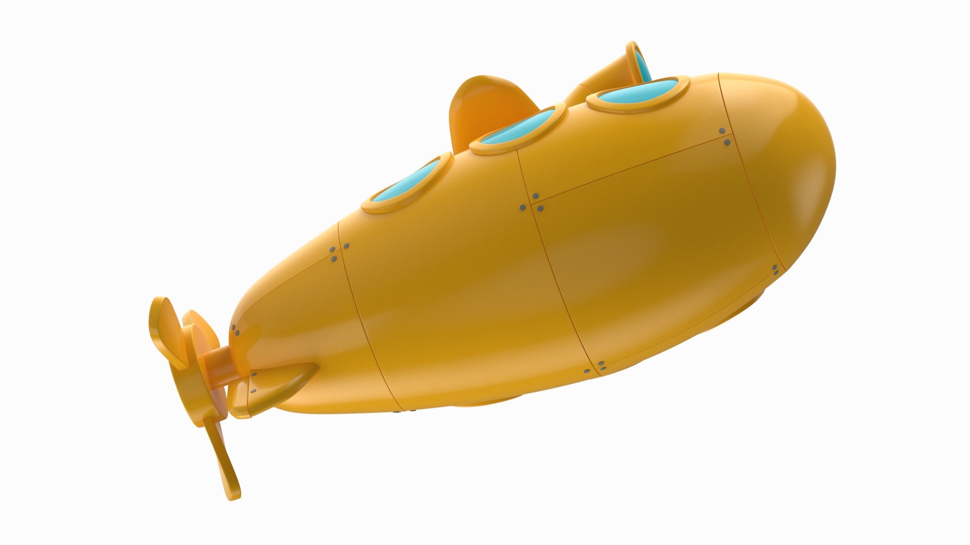 3D Cartoon Submarine Grey - TurboSquid 2283820
