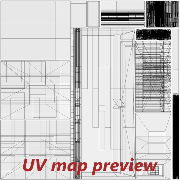 strip mall store units 3d model