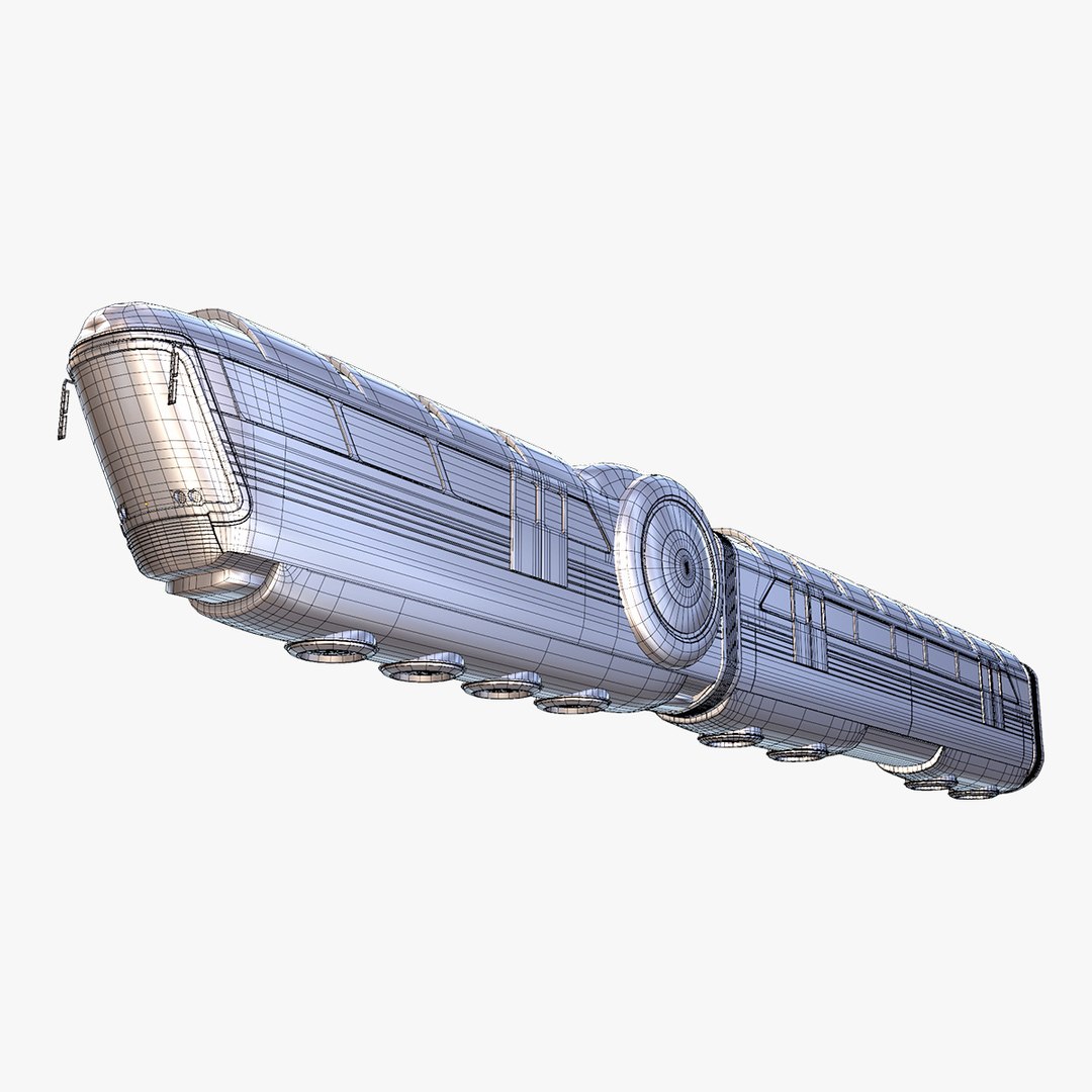 Futuristic train model - TurboSquid 1899069