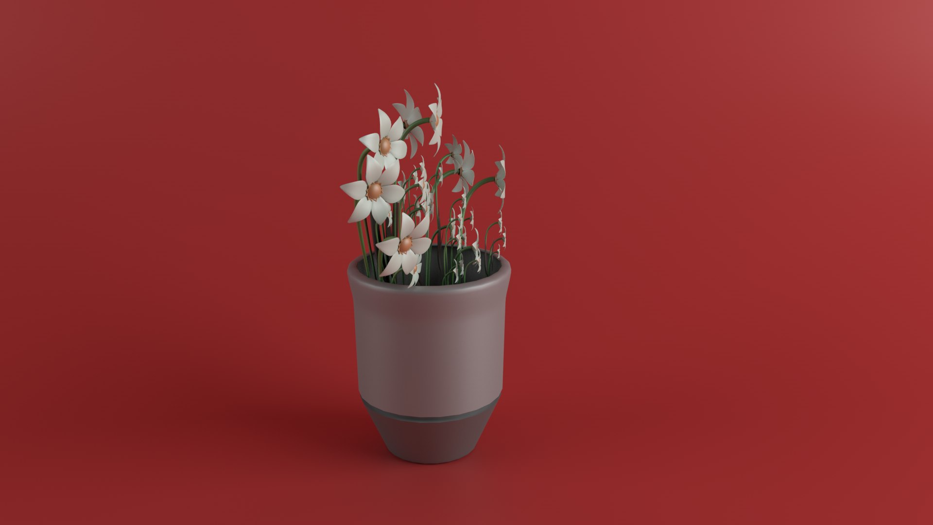 3D Cartoon Star Flower - TurboSquid 1877697