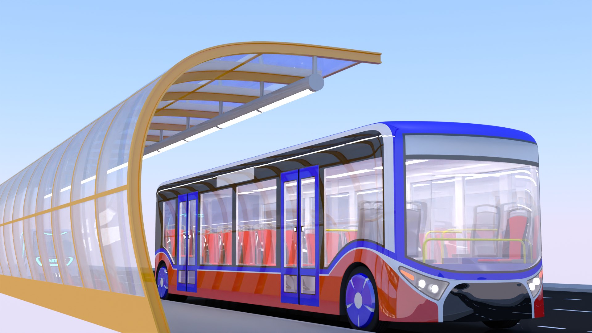 Elevated Train And Bus Station 3D Model - TurboSquid 2209494