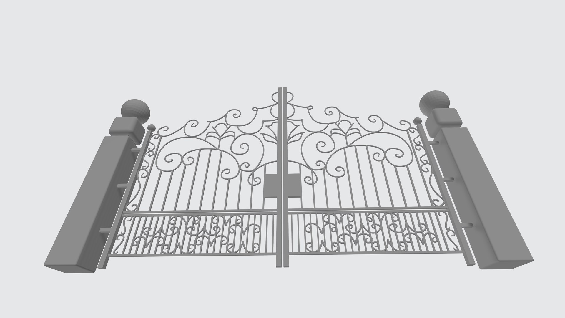 3D Model Grand Entrance Exterior Gate Design For Gateway - TurboSquid ...