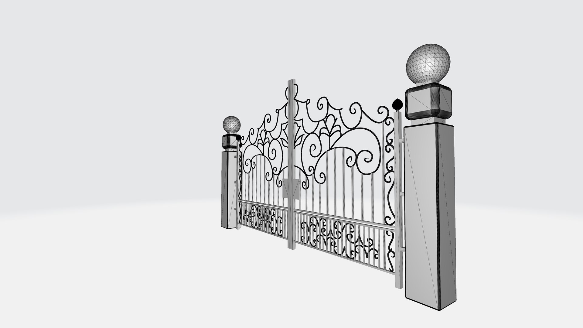 3D Model Grand Entrance Exterior Gate Design For Gateway - TurboSquid ...