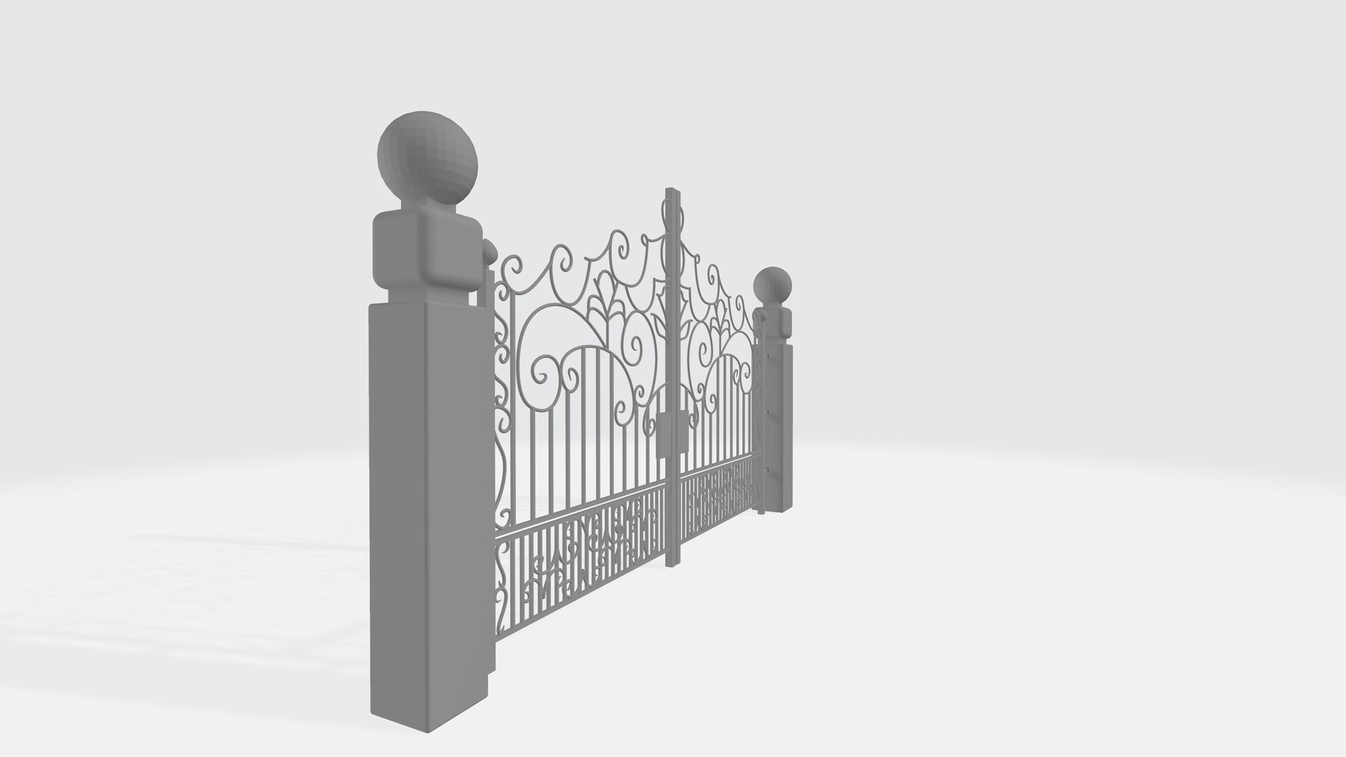 3D Model Grand Entrance Exterior Gate Design For Gateway - TurboSquid ...