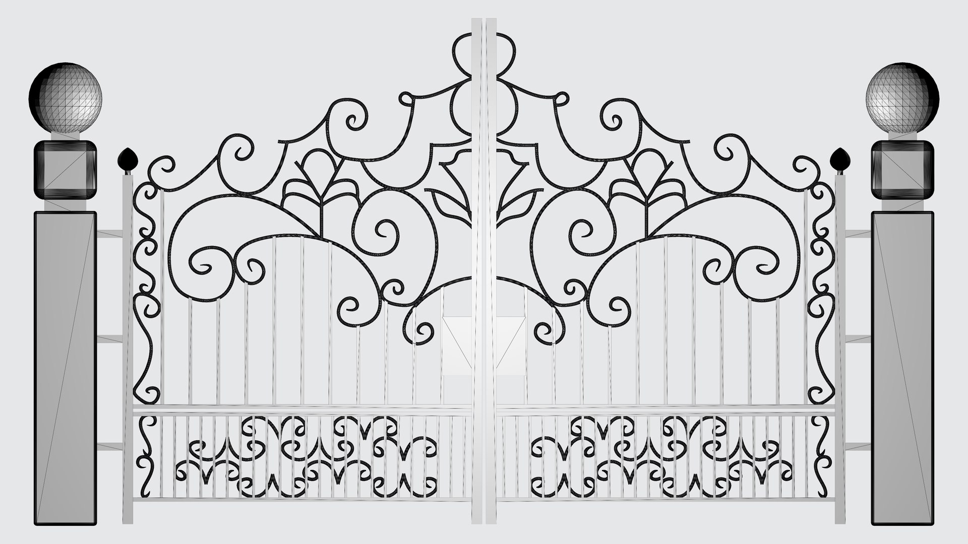 3D Model Grand Entrance Exterior Gate Design For Gateway - TurboSquid ...