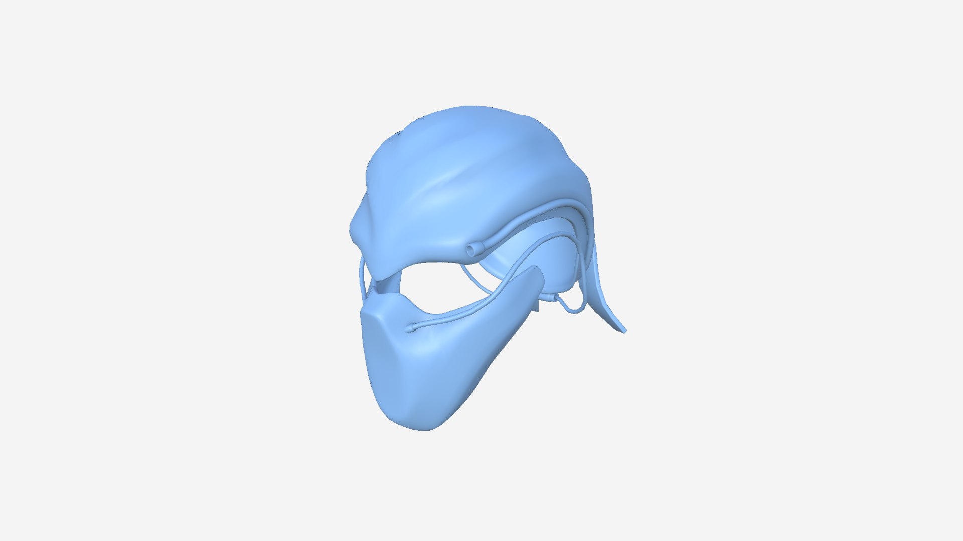 SciFi Ninja Mask A05 Full White - Character Design Fashion 3D Model ...