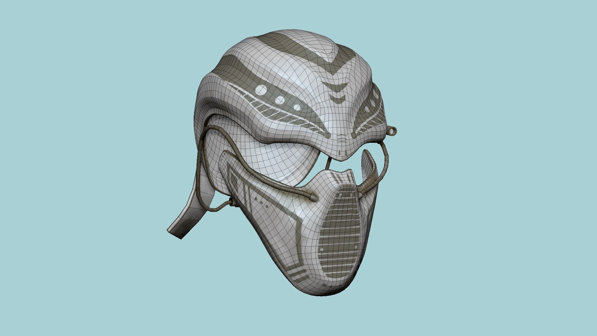 SciFi Ninja Mask A05 Full White - Character Design Fashion 3D Model ...