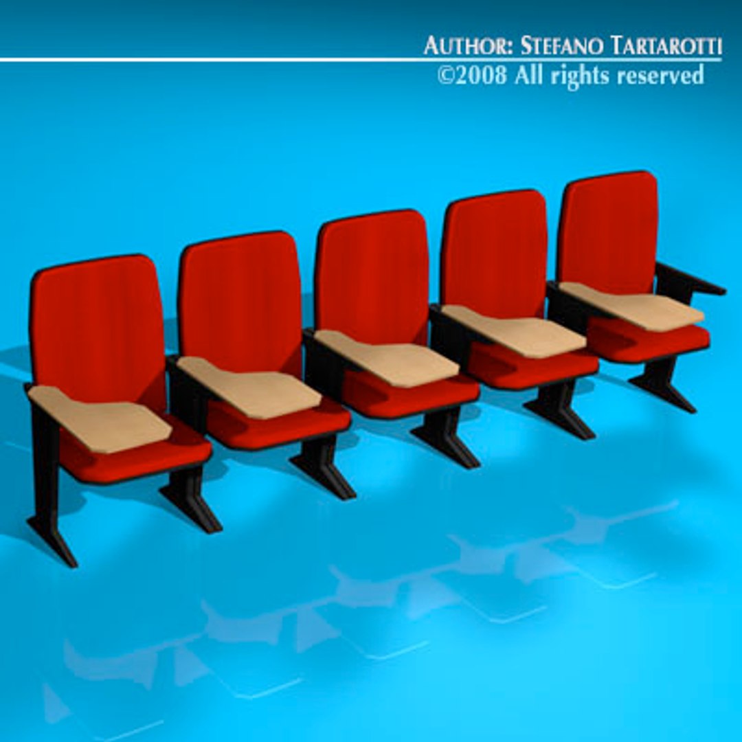 Lecture Hall Chairs 3d Model