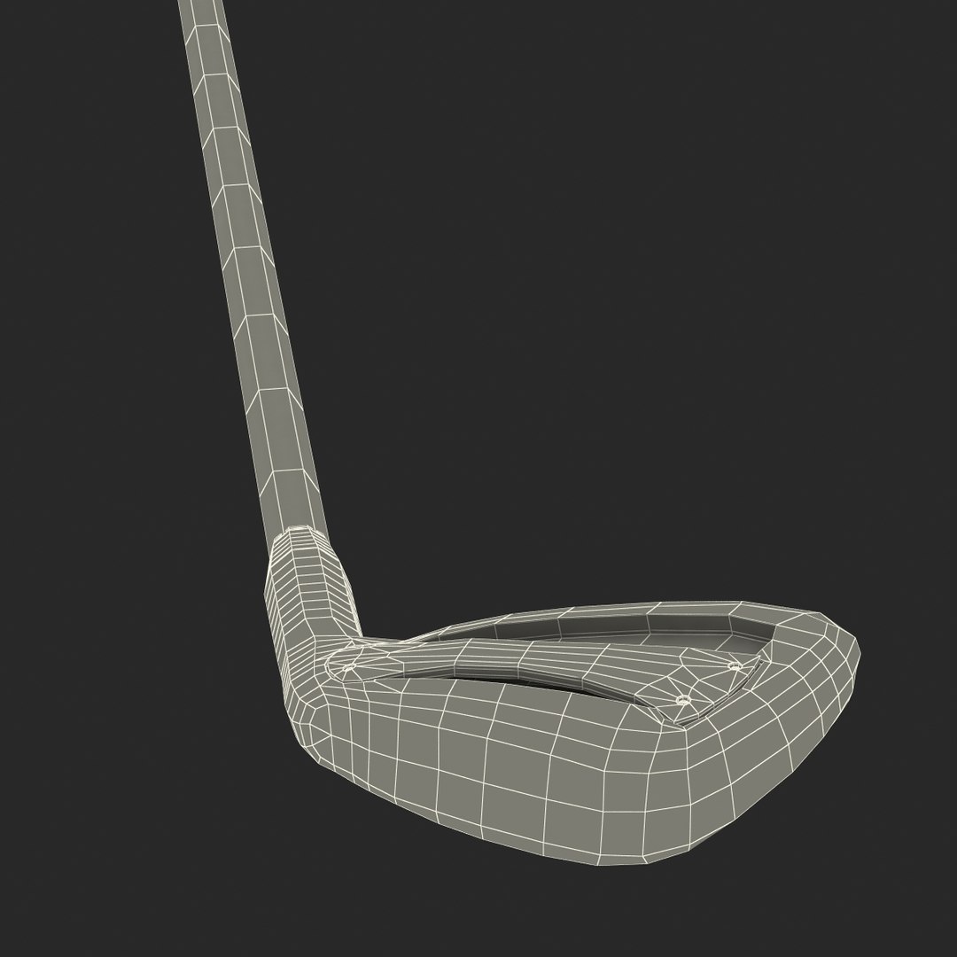 3d 2 iron golf club model