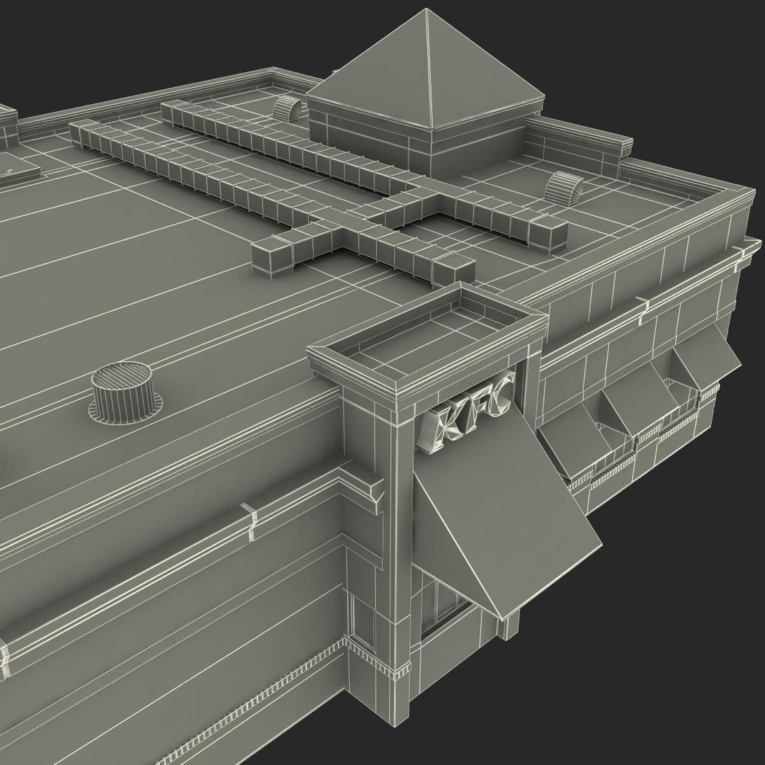3d Fast Food Restaurant Model