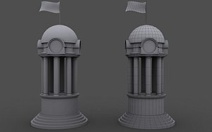 Low Poly Clock Tower 3D Models For Download | TurboSquid