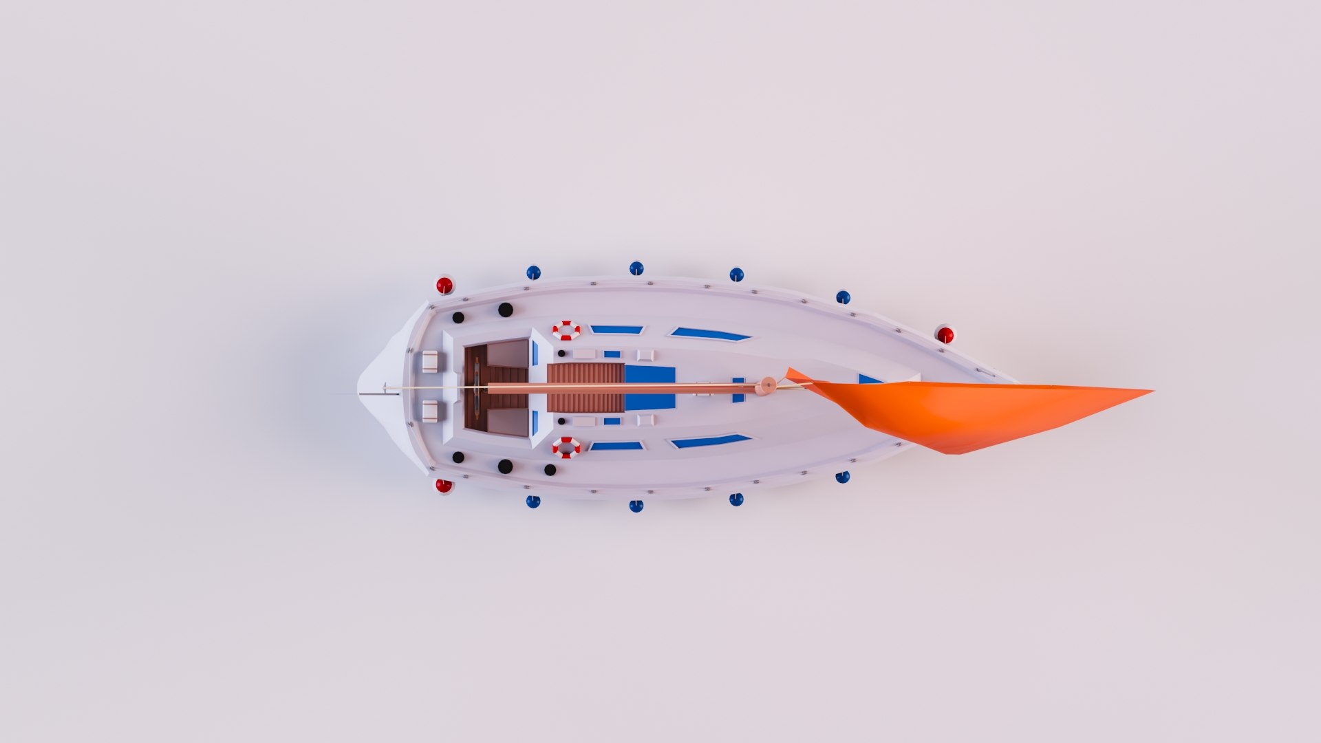 Cartoon Low Poly Sailboat 3D - TurboSquid 1990826