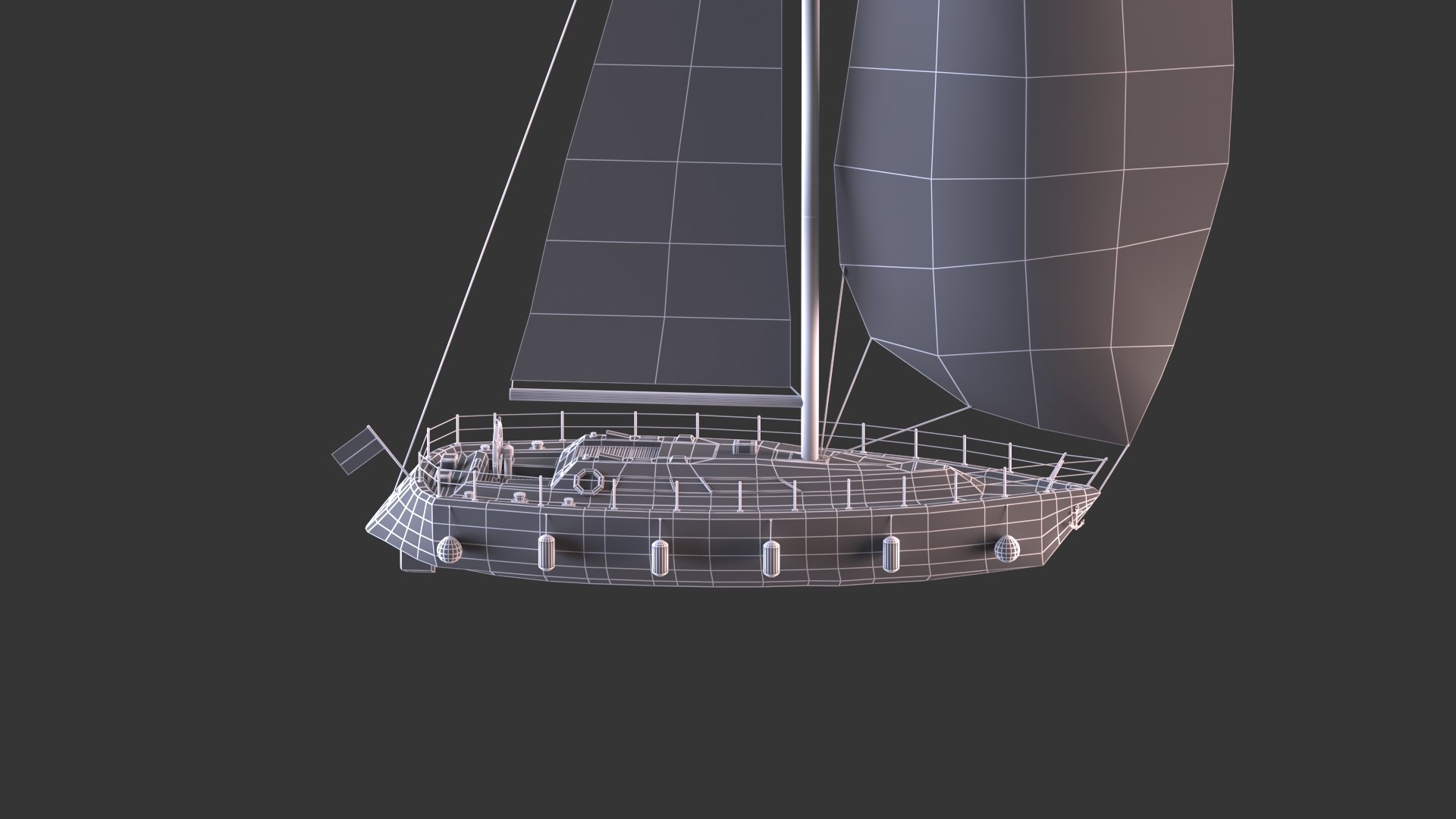 Cartoon Low Poly Sailboat 3D - TurboSquid 1990826