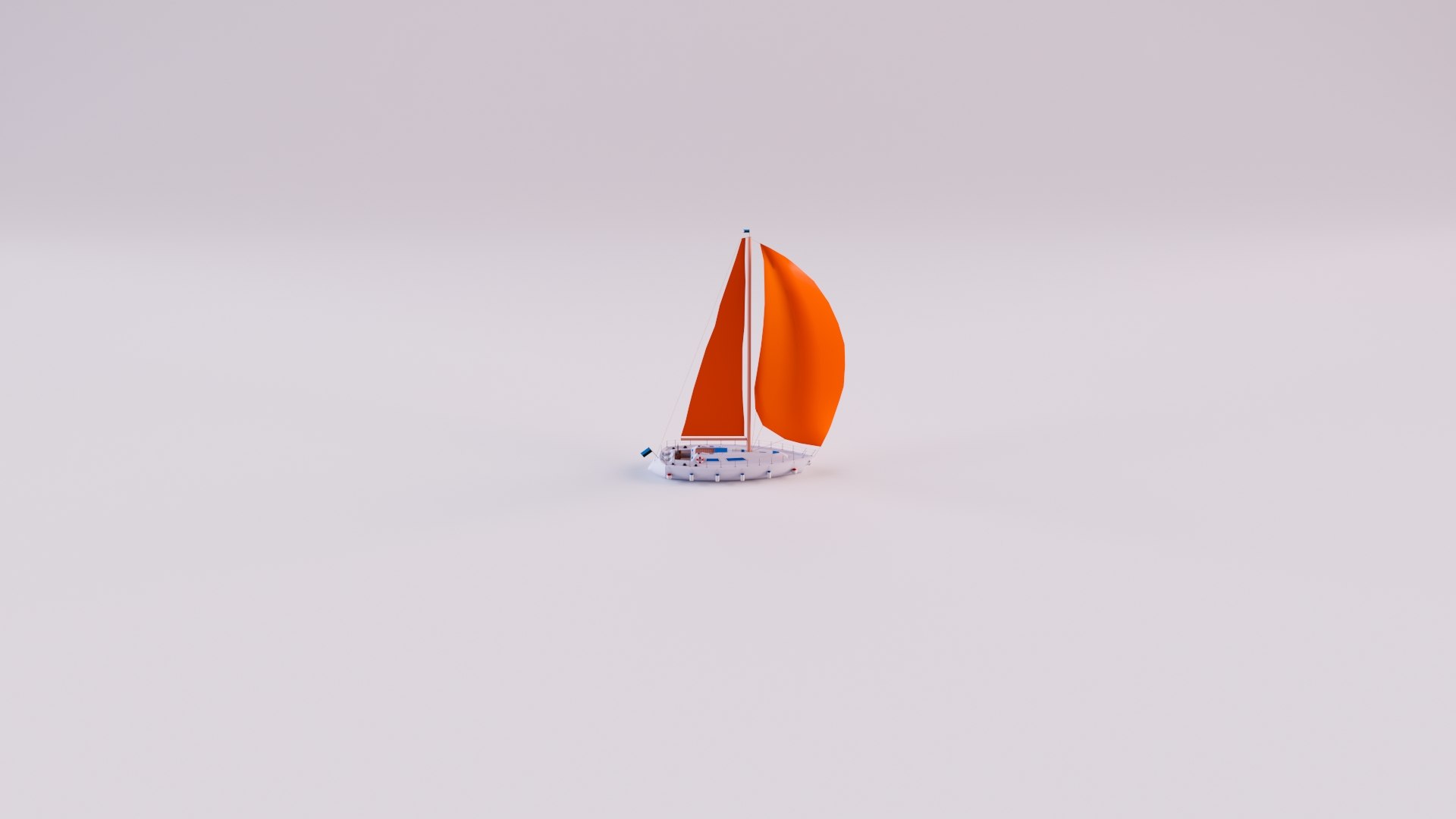 Cartoon Low Poly Sailboat 3D - TurboSquid 1990826