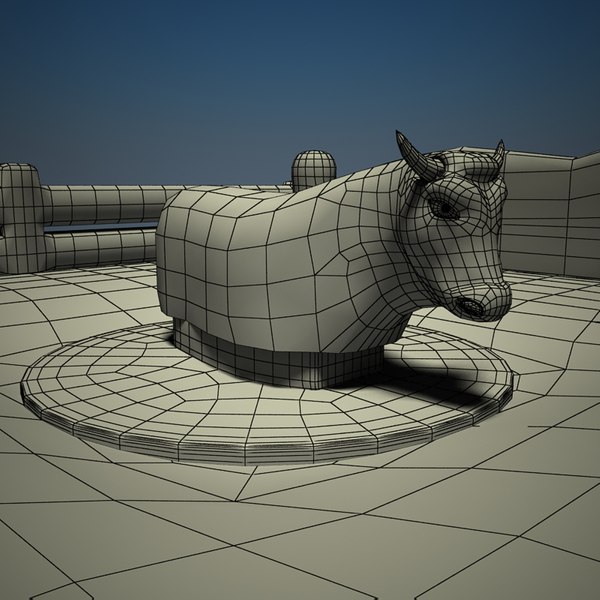 3d model inflatable rodeo ride
