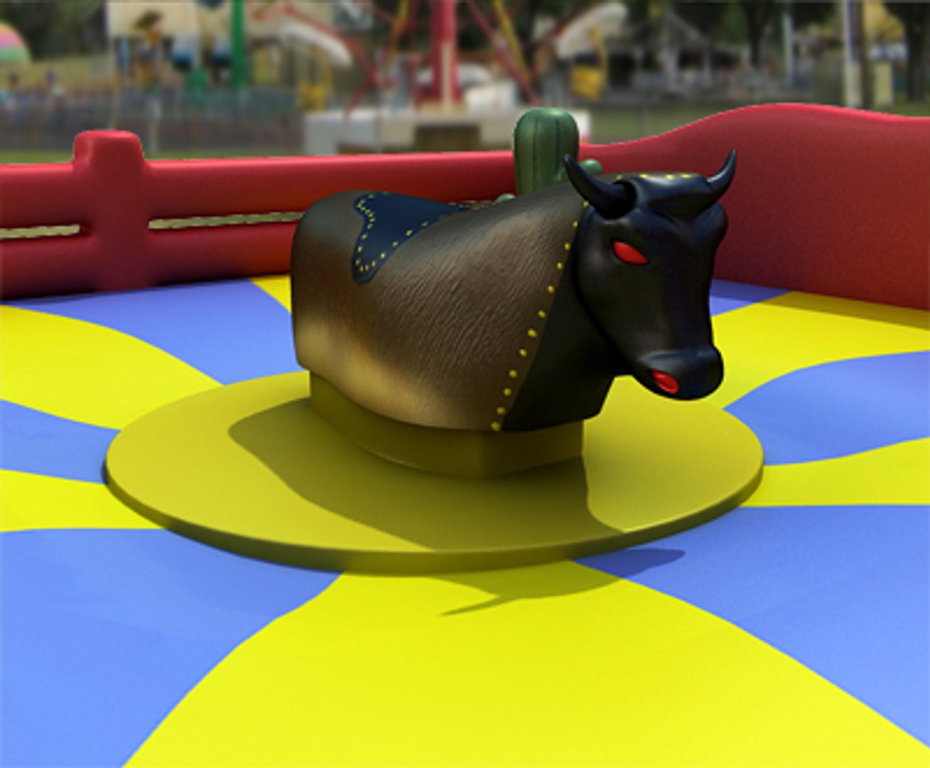 3d Model Inflatable Rodeo Ride