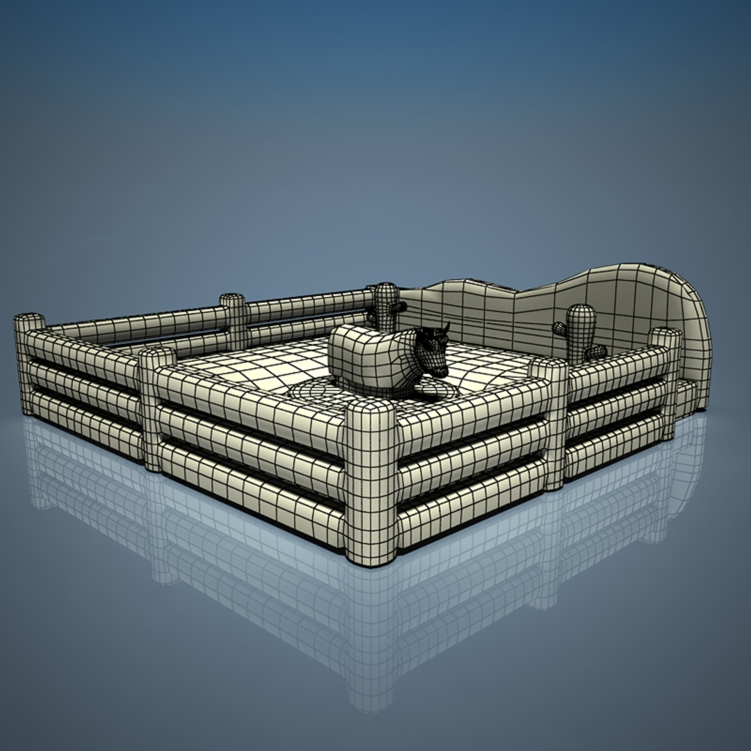 3d model inflatable rodeo ride