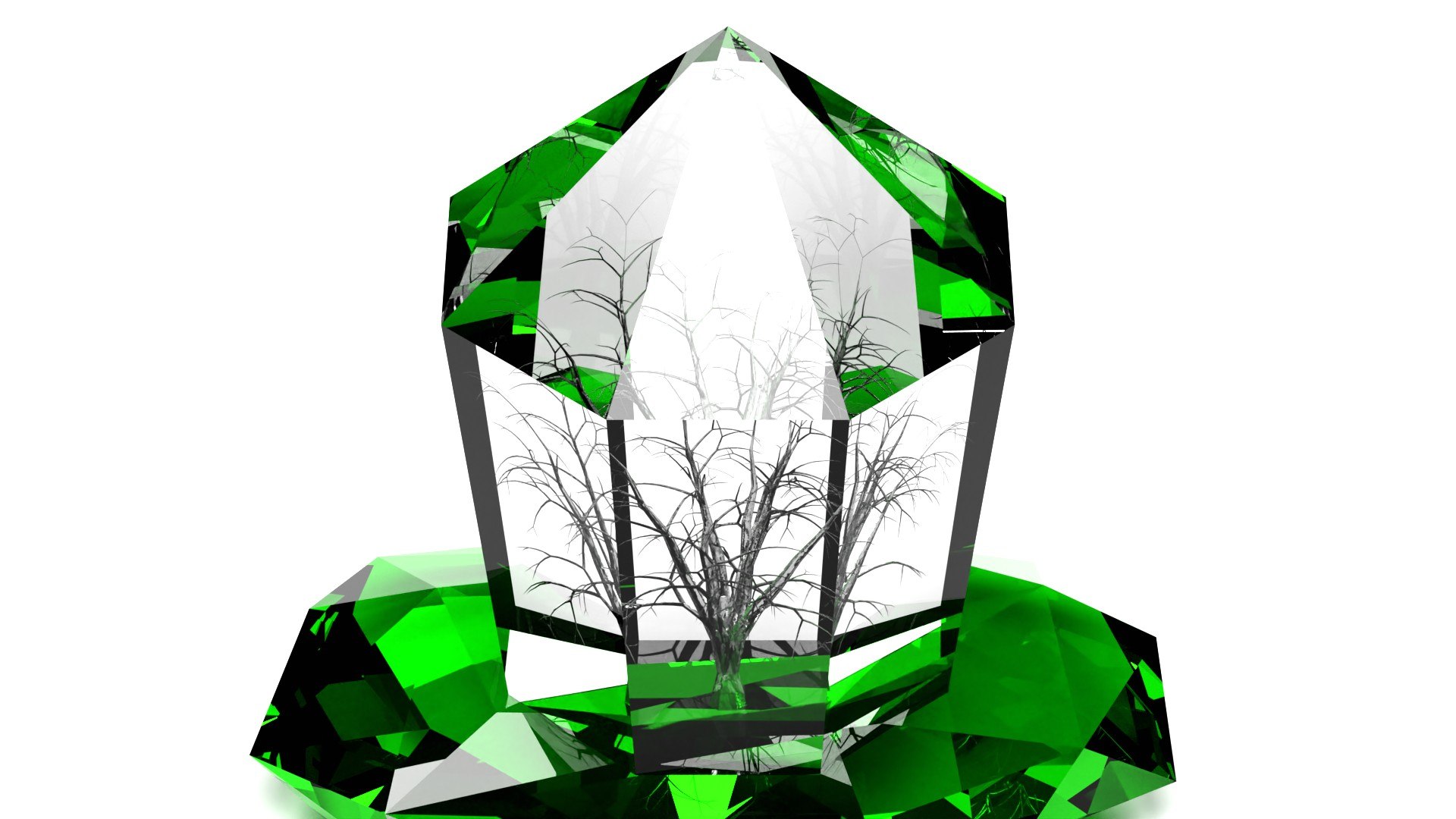 3D Crystal Tree Model - TurboSquid 1911516