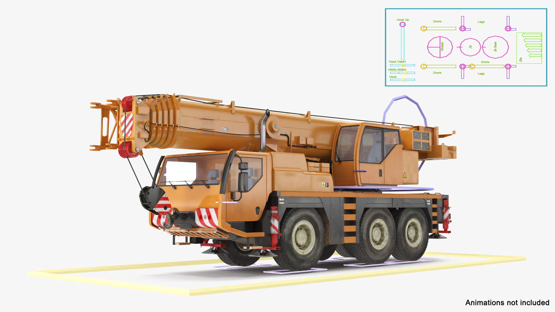 Mobile Crane Construction Vehicle Rigged 3D - TurboSquid 2272714