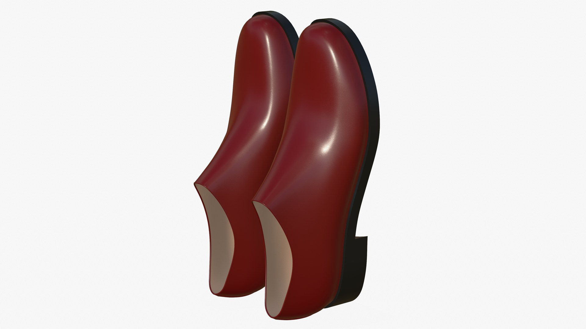 Leather Shoes Realistic Red 3D model - TurboSquid 1881705