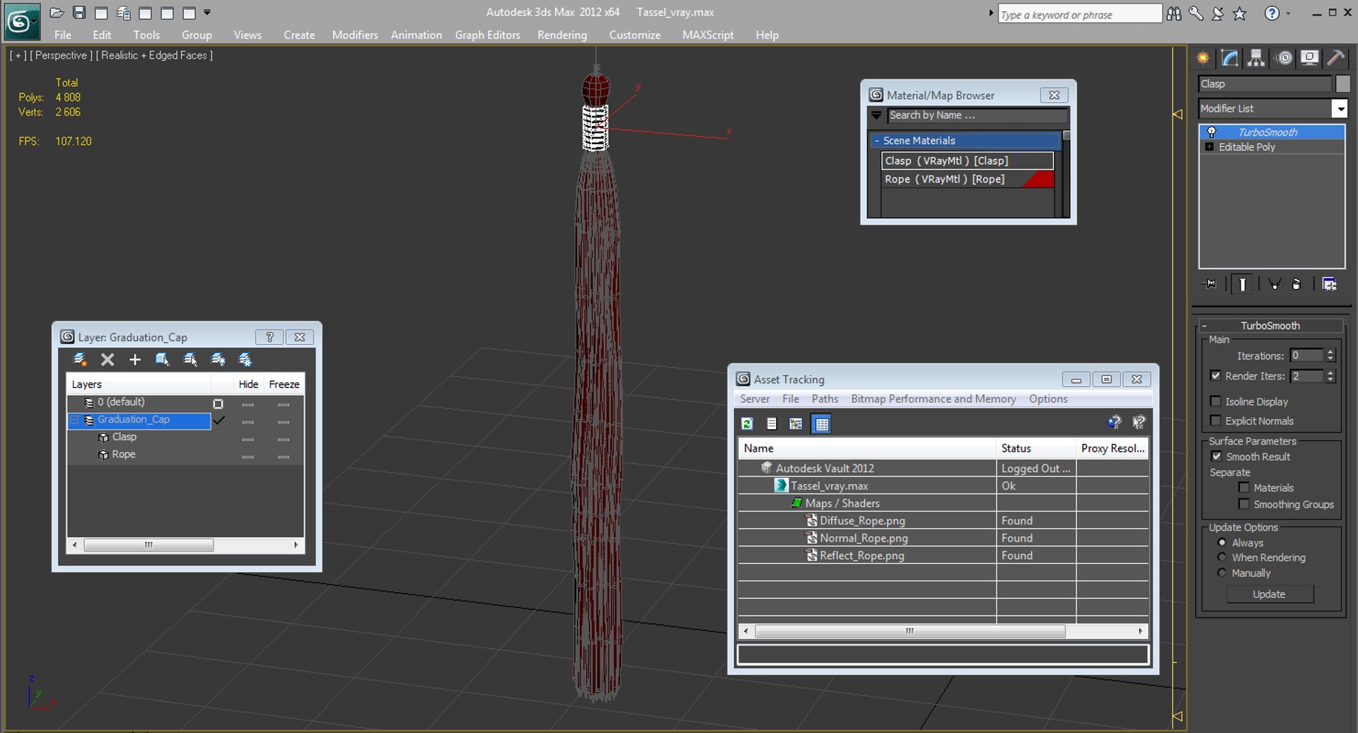 Tassel Object 3D Model - TurboSquid 1286618