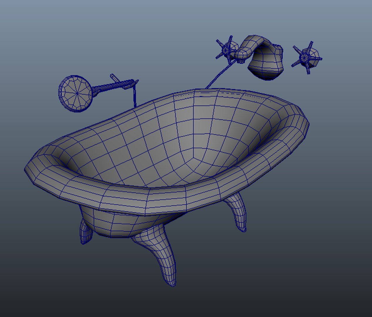 Bathroom Victorian Bloody Bath Tub 3d Model