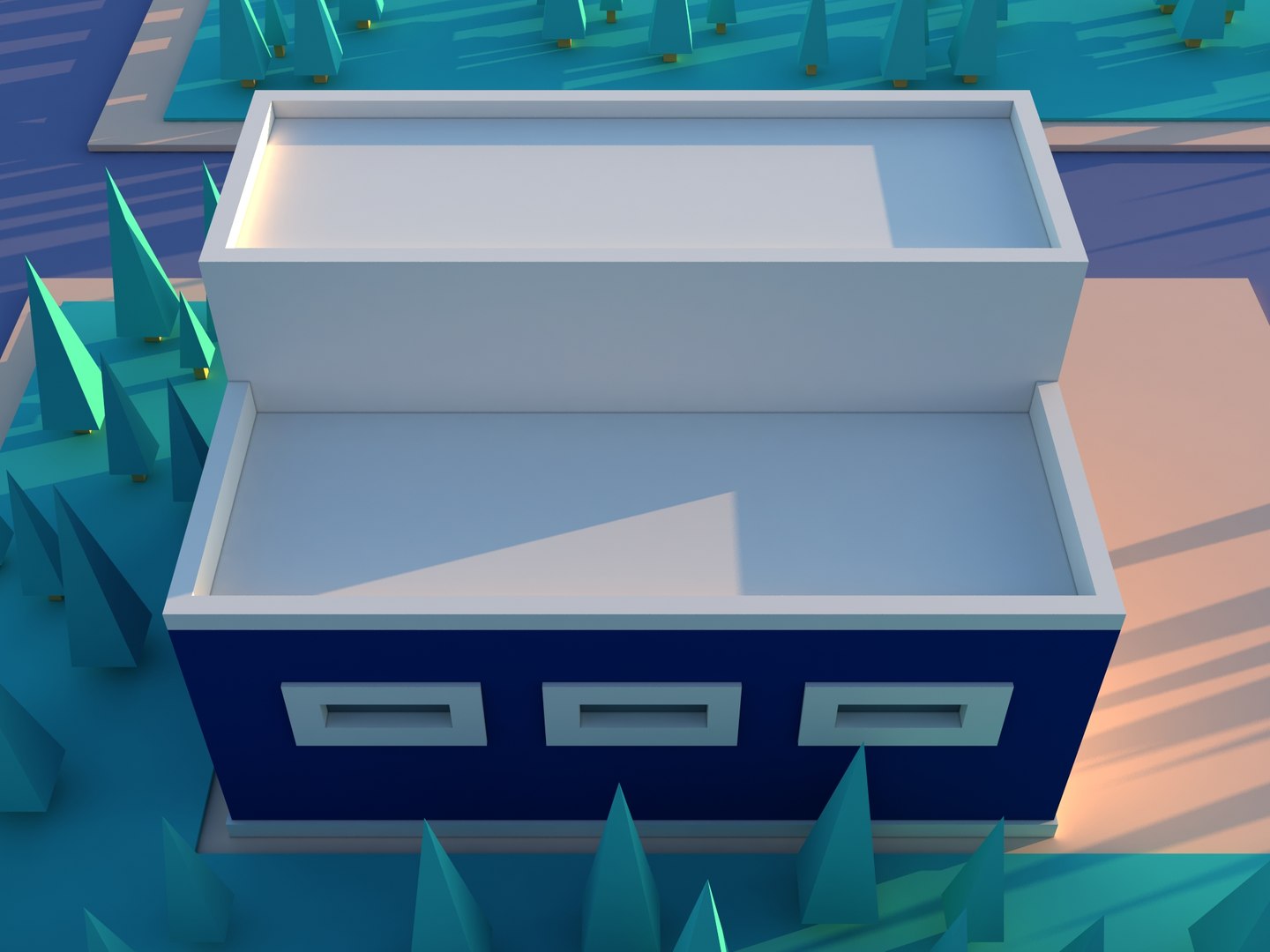 3D Cute Cartoon Post Office - TurboSquid 1955974