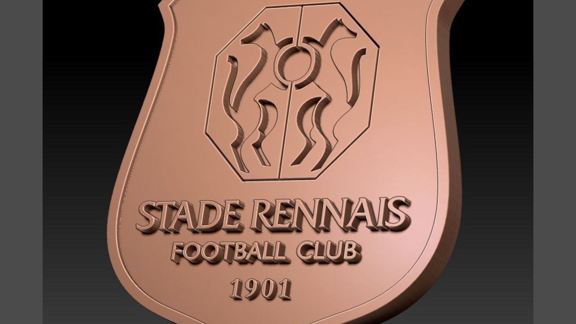 Stade Rennes Logo Team Printable And Renderable Keychan 3D Model ...
