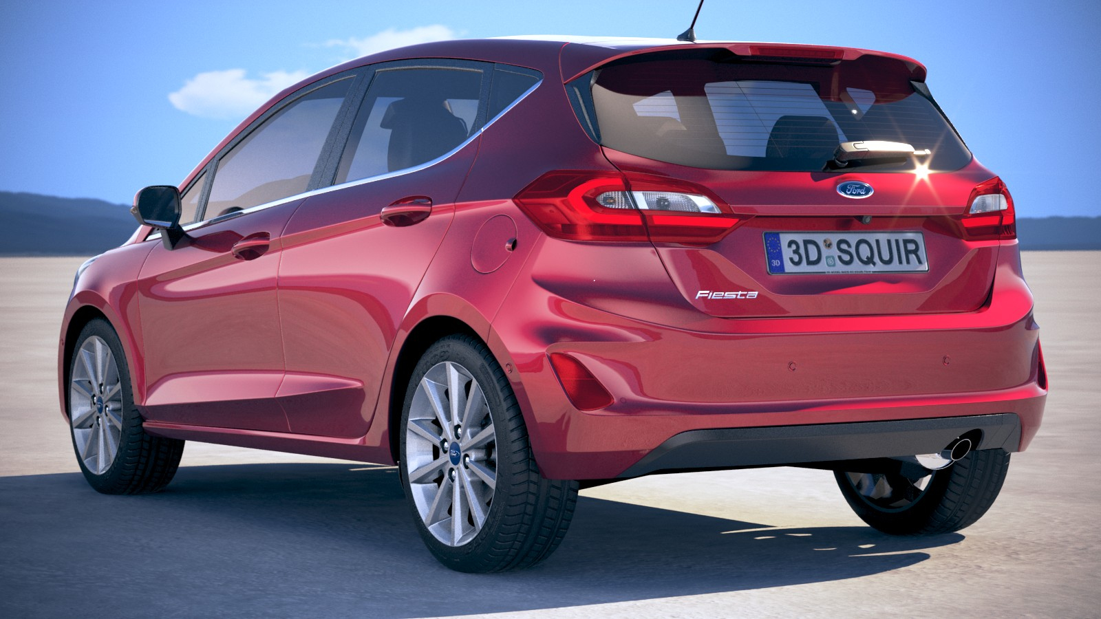 Fiesta titanium 5-door model - TurboSquid 1221825