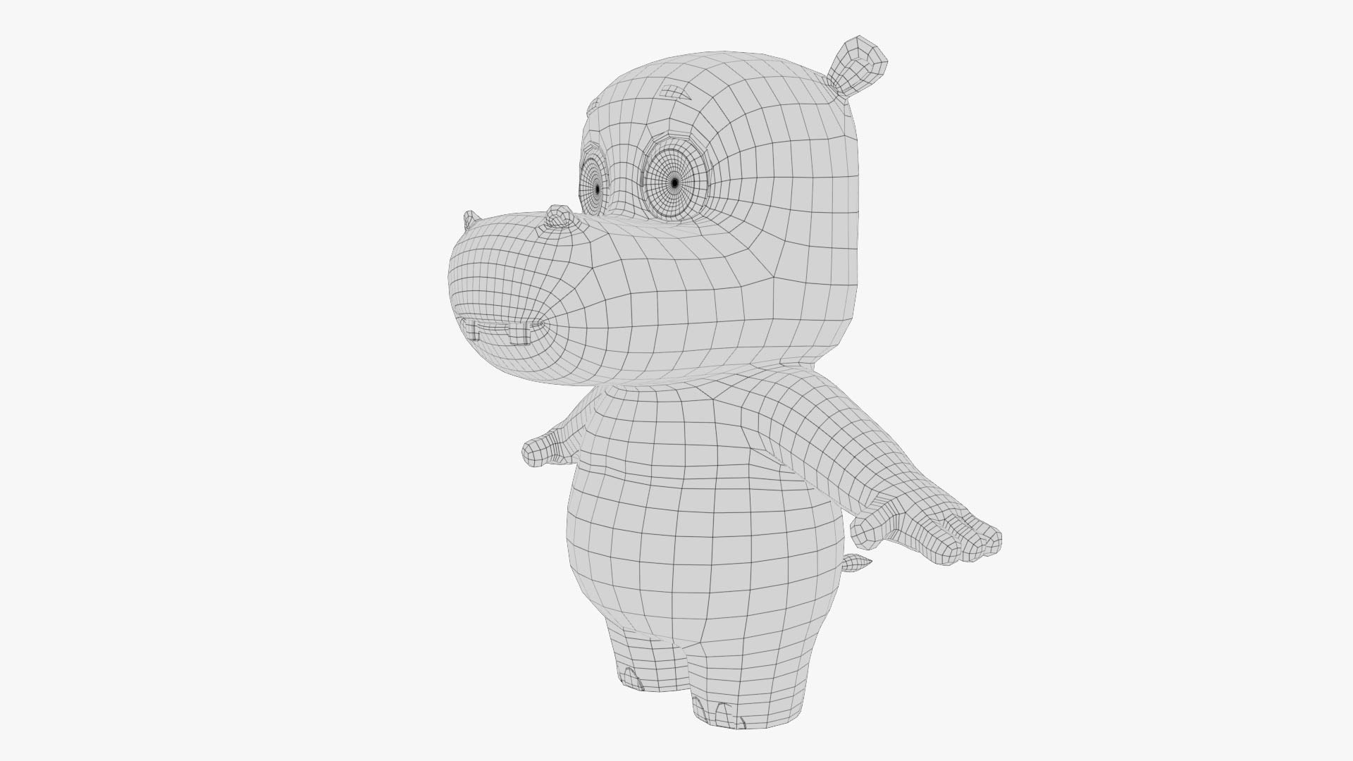 CartoonHippo 3D Model - TurboSquid 1983775