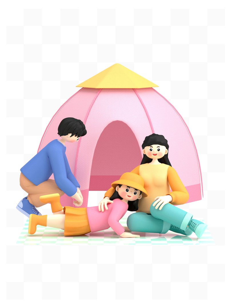 C4d Spring Tourism Characters Model - TurboSquid 2101791