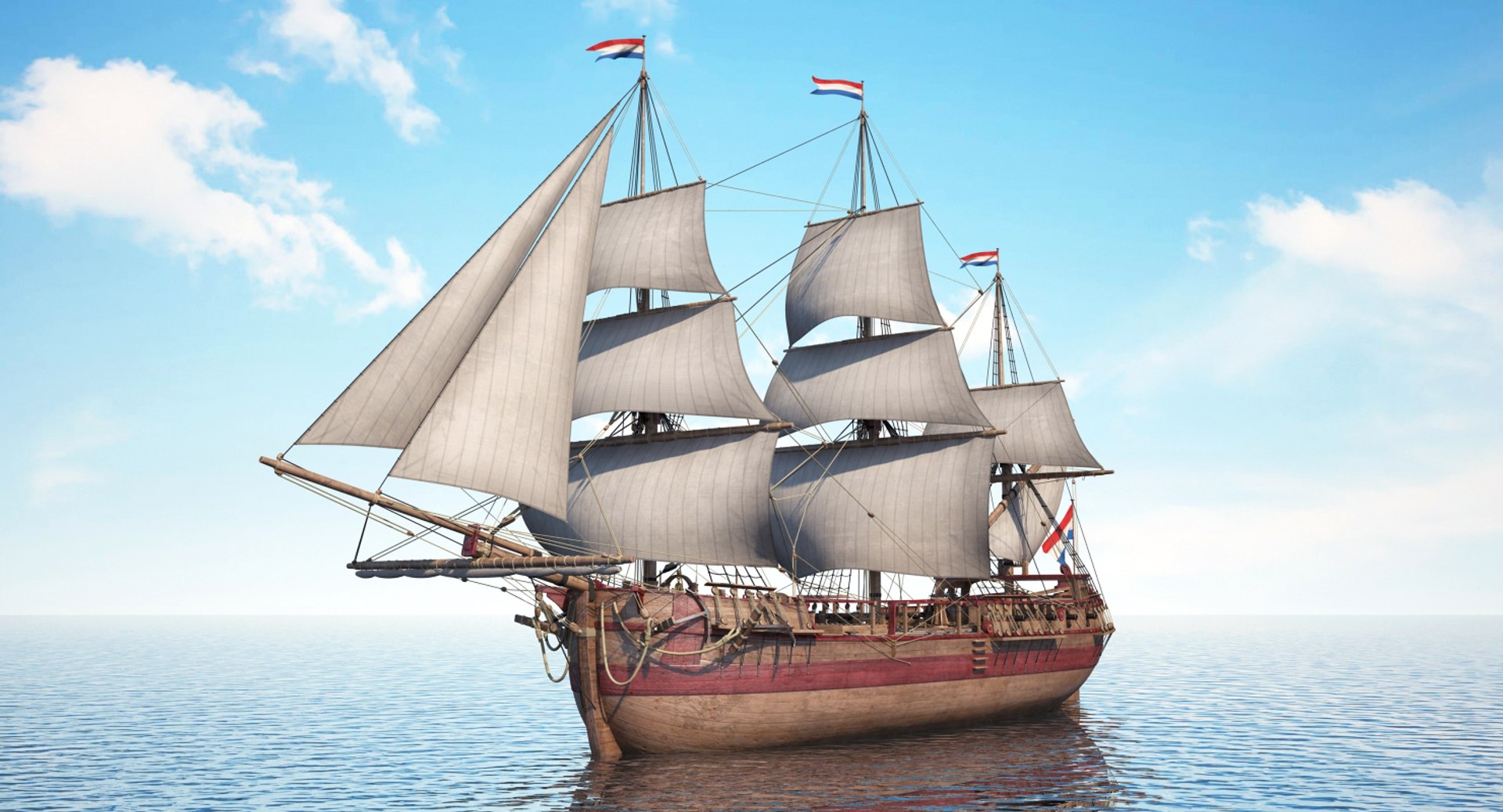 Dutch Galiot Sails 3D - TurboSquid 1201530