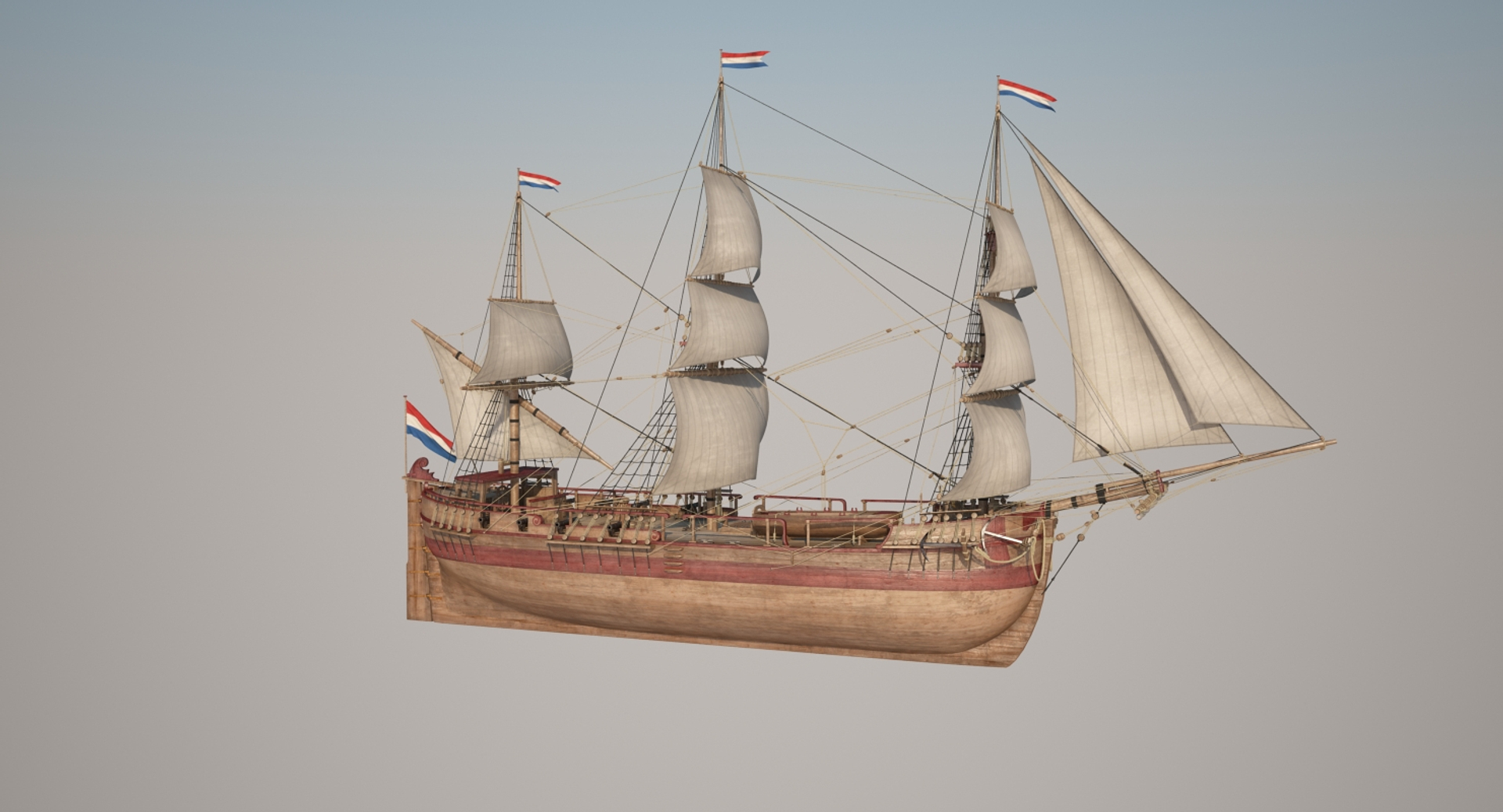 Dutch Galiot Sails 3D - TurboSquid 1201530