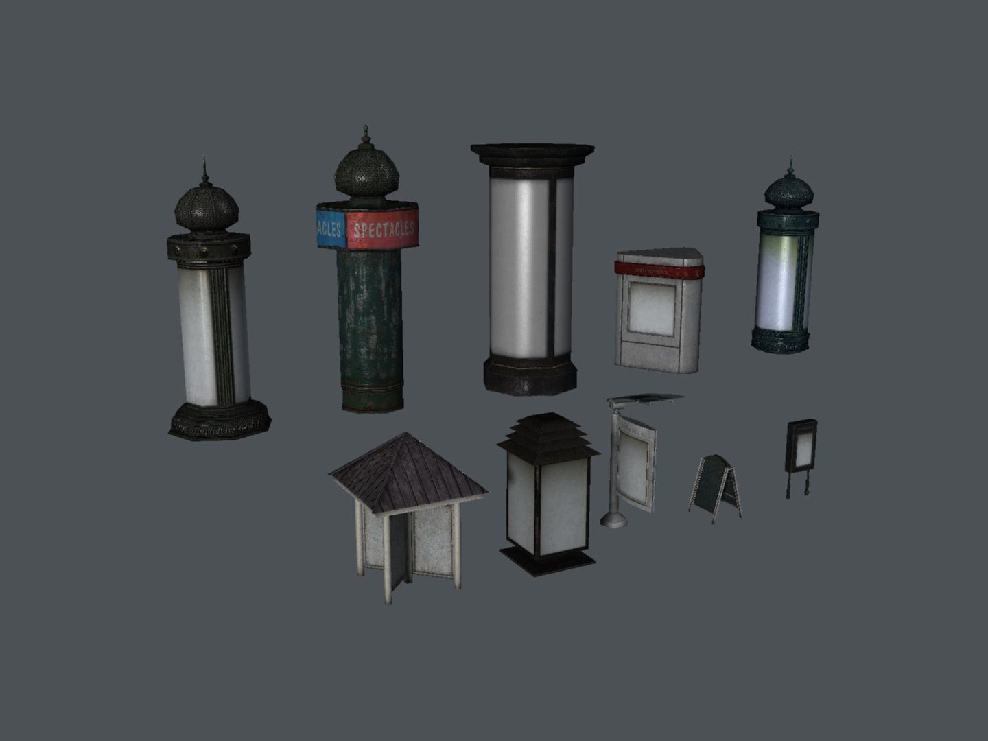 3d Model Props Pack Street Signs