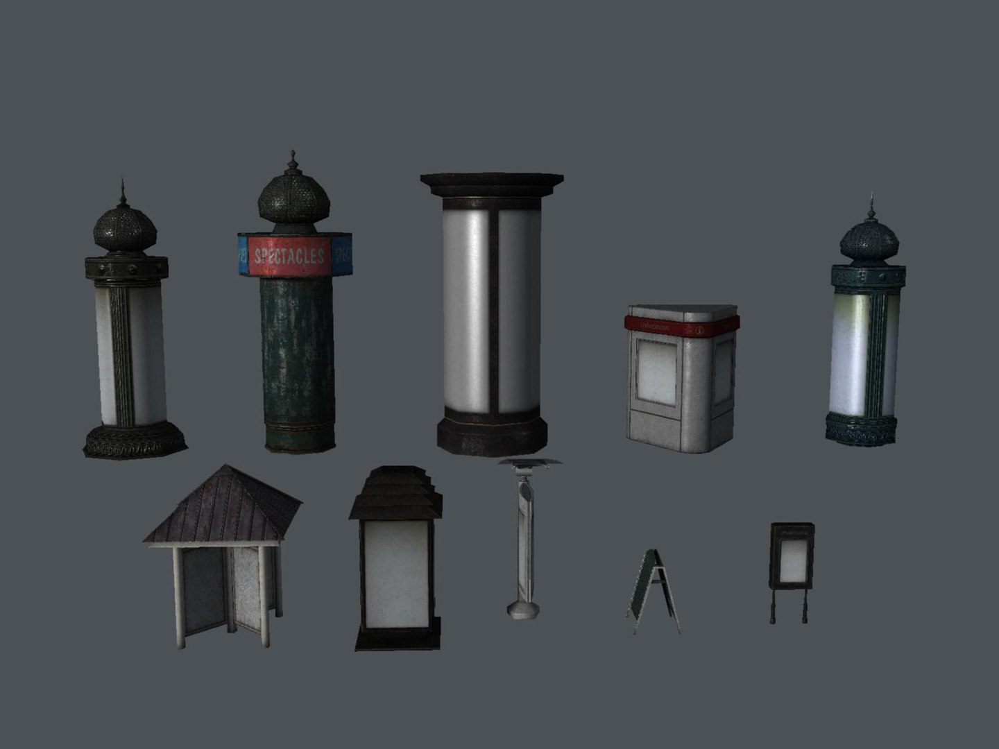 3d Model Props Pack Street Signs