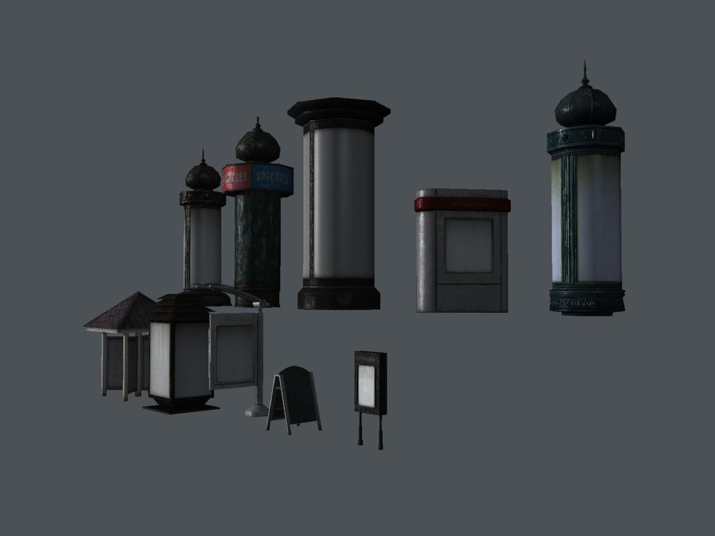 3d Model Props Pack Street Signs