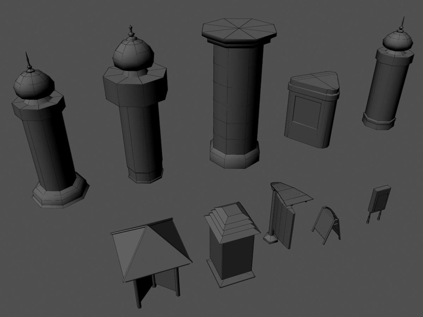 3d Model Props Pack Street Signs