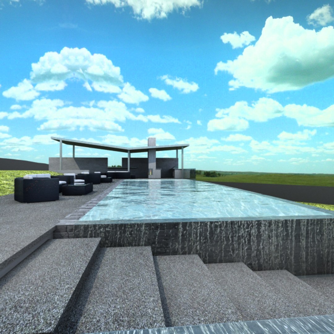 3d House Spa Pool Model