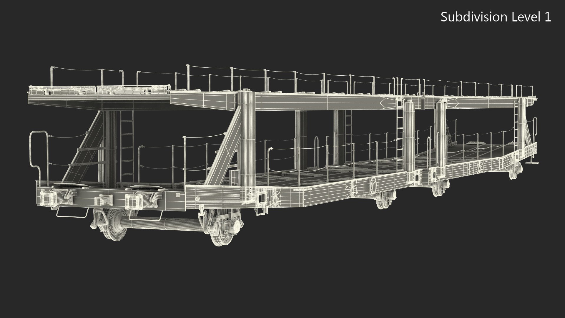 Autorack car transporter auto 3D model - TurboSquid 1687400
