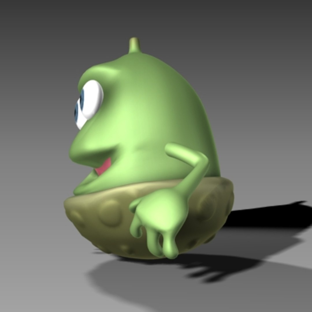 Cute Acorn Character Bone 3d Model