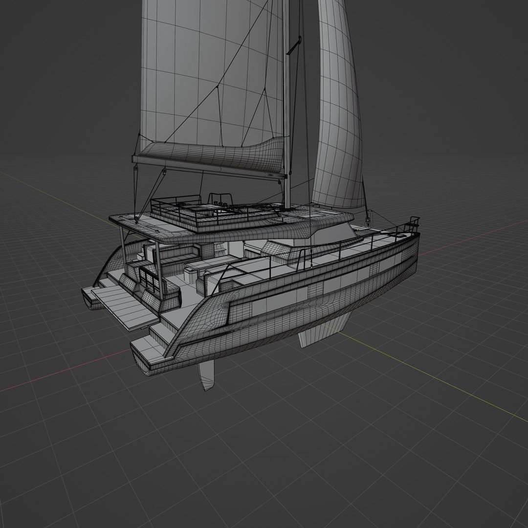 3D Model Aventura 45 3D Catamaran - TurboSquid 2311755