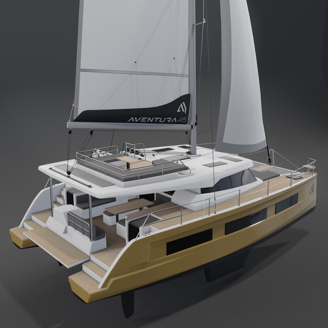 3D Model Aventura 45 3D Catamaran - TurboSquid 2311755