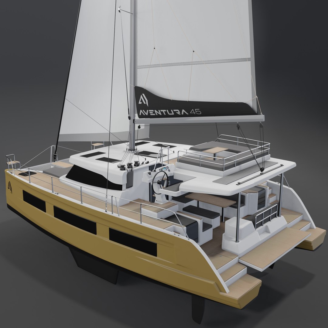 3D Model Aventura 45 3D Catamaran - TurboSquid 2311755