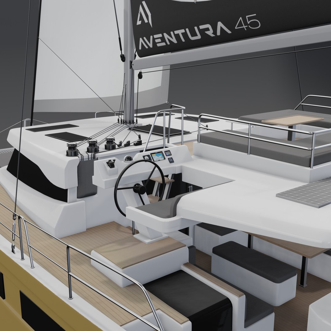 3D Model Aventura 45 3D Catamaran - TurboSquid 2311755