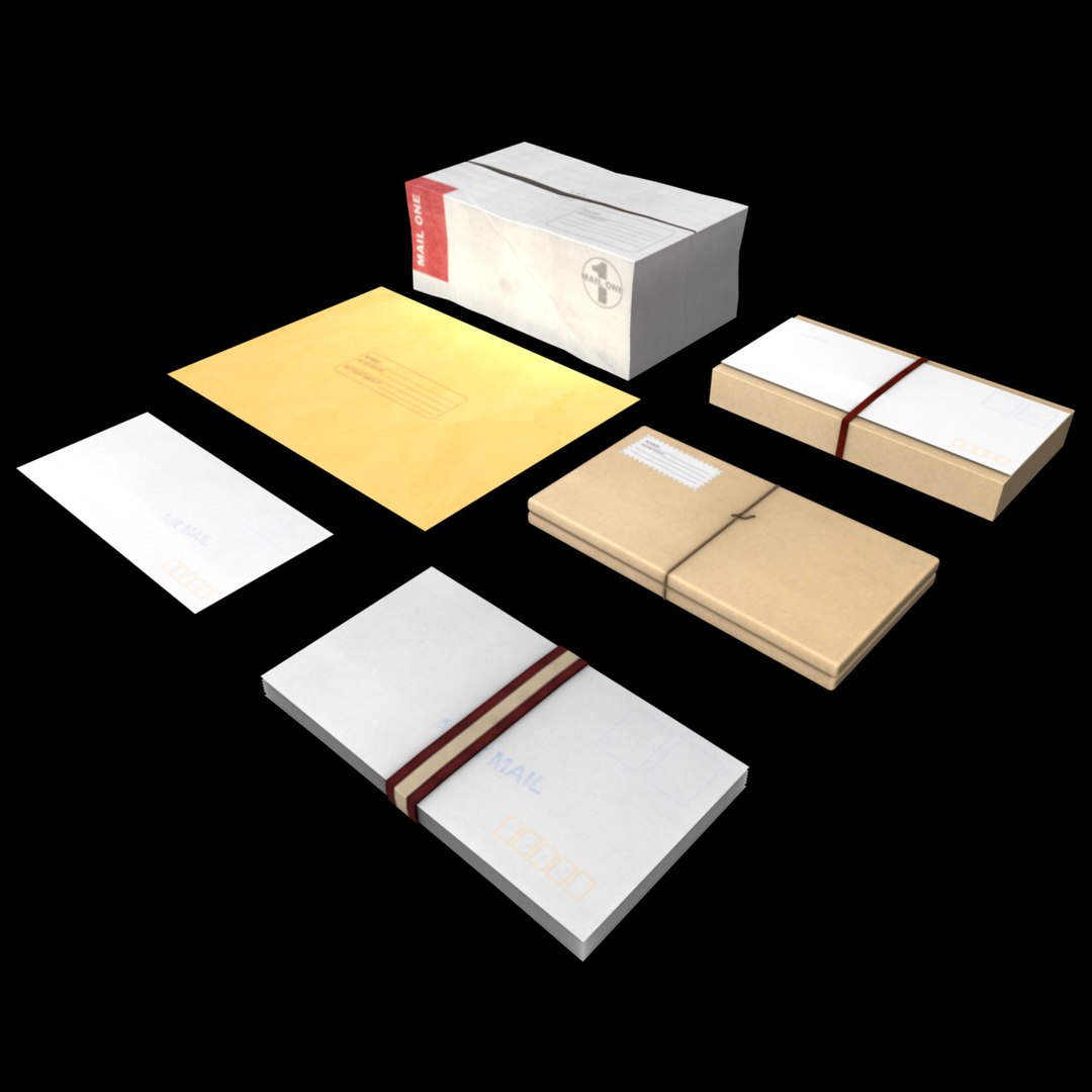 Mail Pack Envelope Package 3d Obj