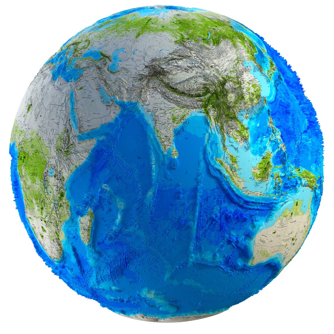 3D Earth Map 3D Globe - TurboSquid 2347356