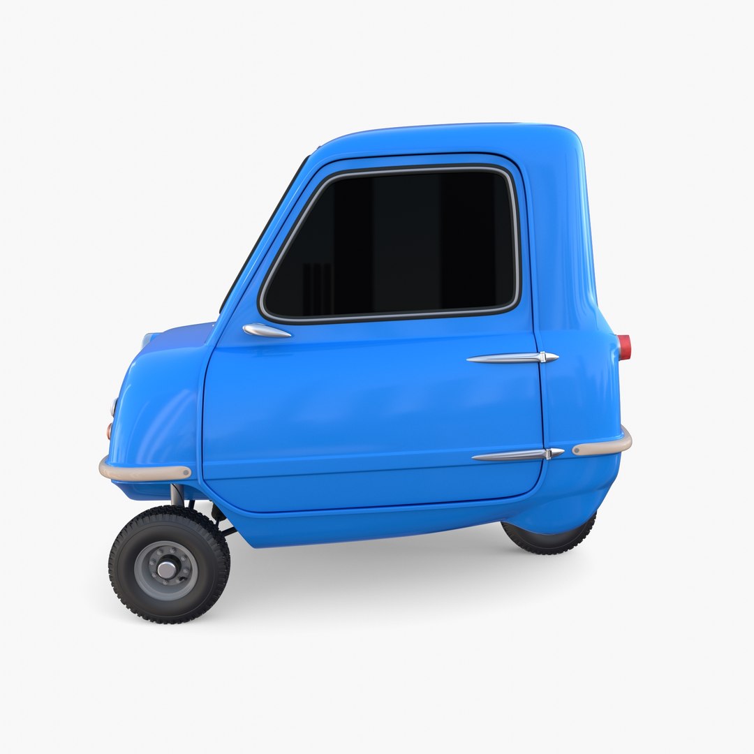 3D Peel P50 Blue With Chassis Model - TurboSquid 1786770