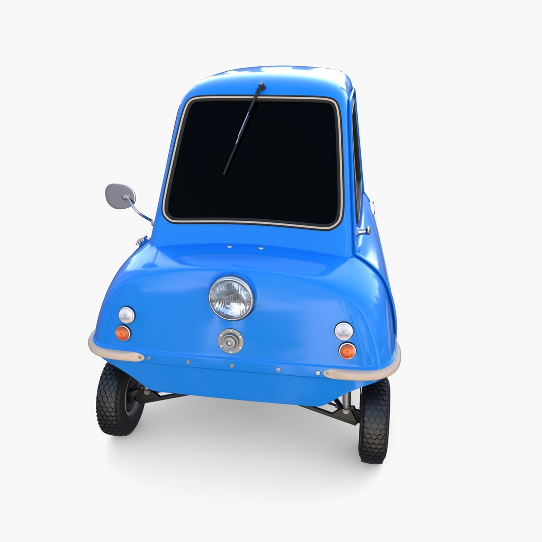3D Peel P50 Blue With Chassis Model - TurboSquid 1786770